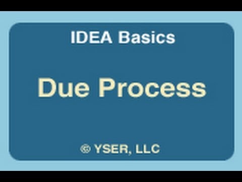 IDEA Basics: Due Process