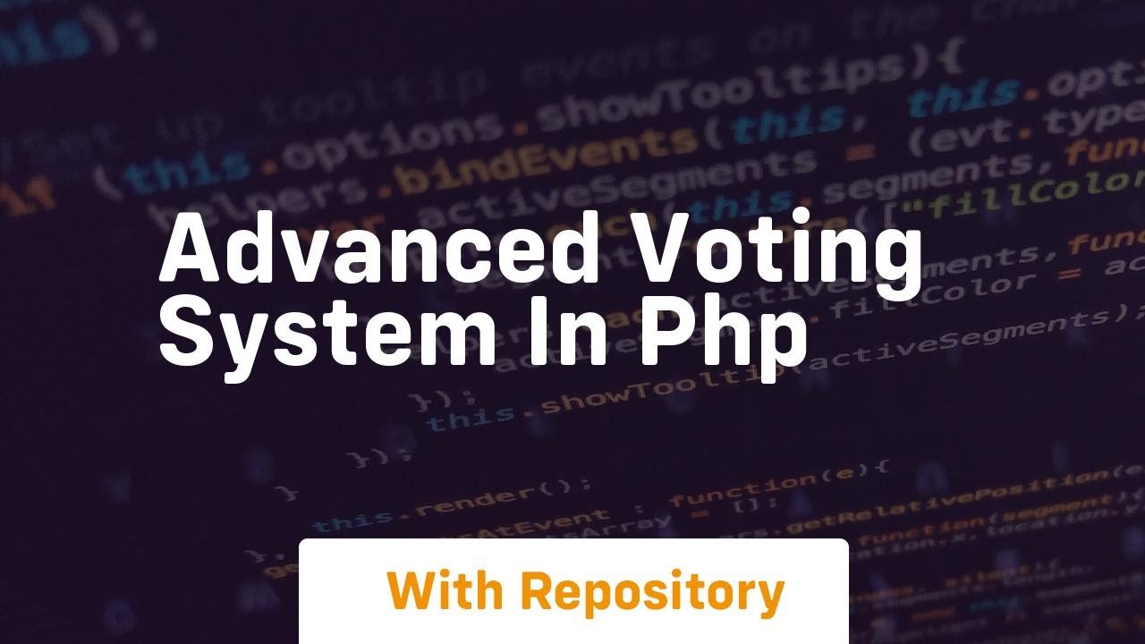 Advanced voting system in php