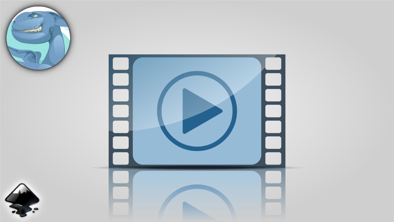 Simple movie playback icon. Vector graphics in Inkscape.