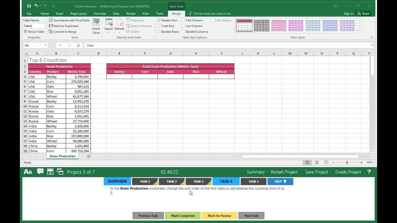 Excel 2016 Exam 3 - Project 3