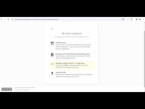 Automate quarterly PCI scan in Sysnet (Pciprotection.com, Mangepci.com, etc)