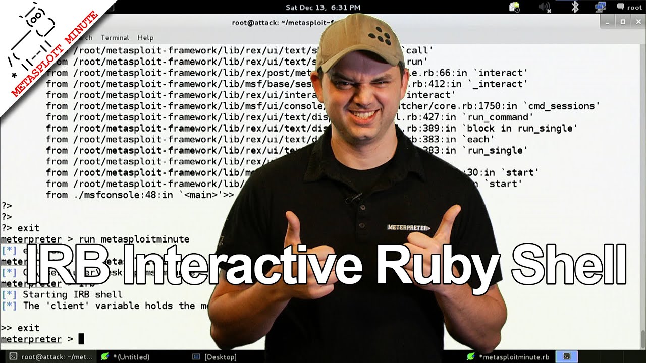 IRB Interactive Ruby Shell - Metasploit Minute [Cyber Security Education]