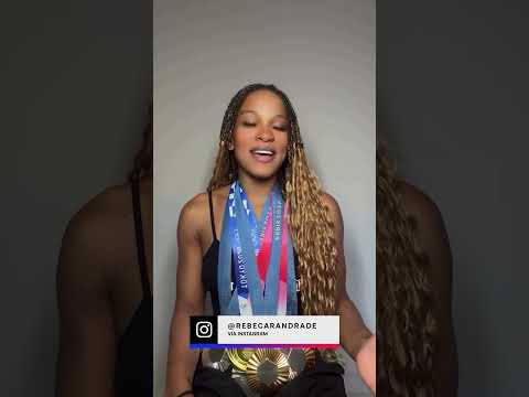 If being a multi-Olympic medal winning gymnast wasn’t enough, Rebeca Andrade can sing too! ????