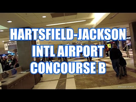 Atlanta Airport Concourse B Walkthrough | Takeoff and Circling Atlanta