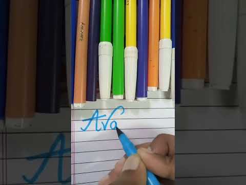 writing the A name Avani#shortvideo