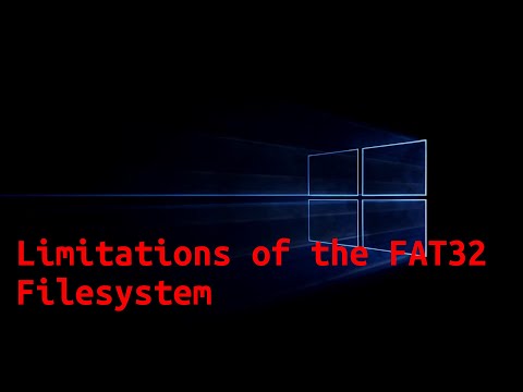 Limitations of the FAT32 filesystem