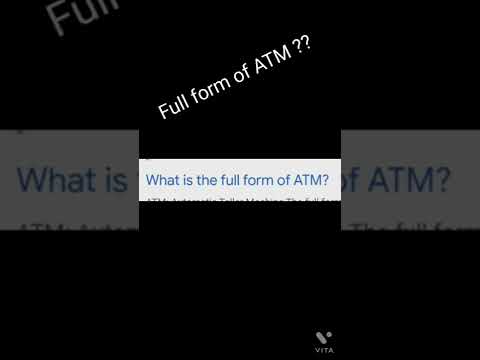 ATM Full Form || Automated Teller Machine