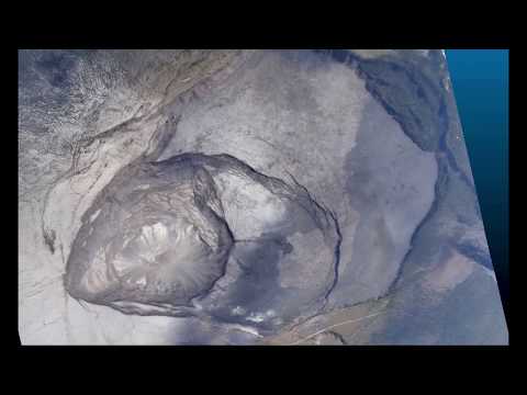 Digital model shows extensive inward slumping of Kilauea volcano's crater