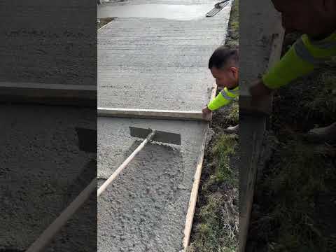 2x4 concrete screeding! #concrete #construction #contractor #iowa
