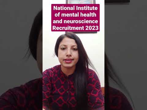 National Institute of mental health and neuroscience Recruitment 2023 #shorts #video #youtube #exam