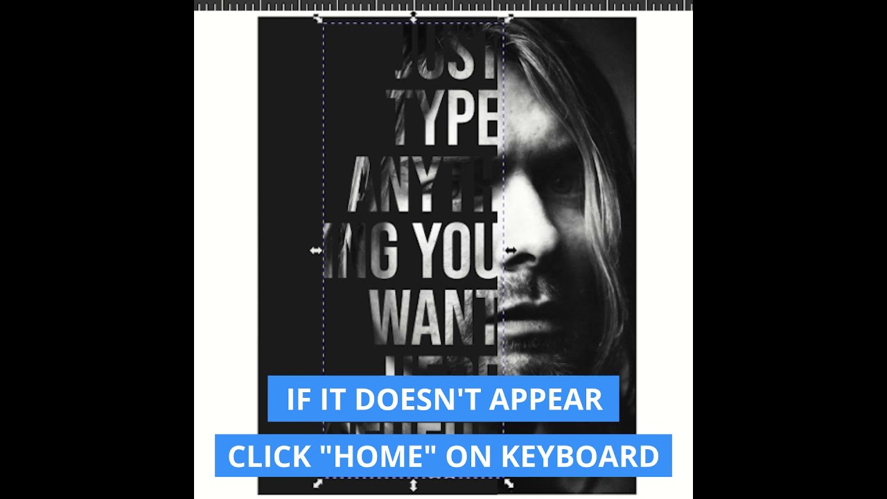 Text Portrait Tutorial in Inkscape | Inkscape Face Typography