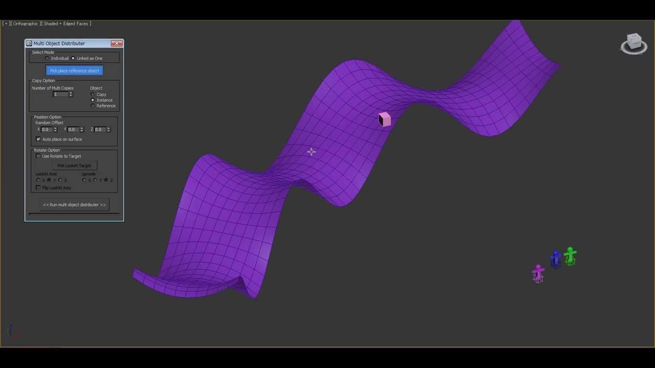 [MaxScript ]MultiObjectDistributer demo
