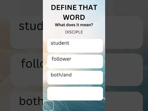 Define That Word: Disciple