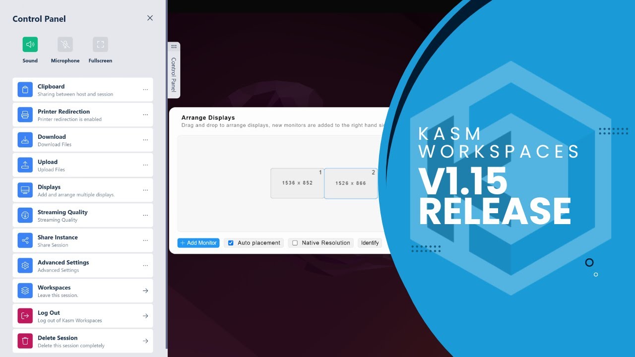 Kasm Workspaces v1.15 Release