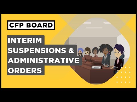 Interim Suspensions & Administrative Orders