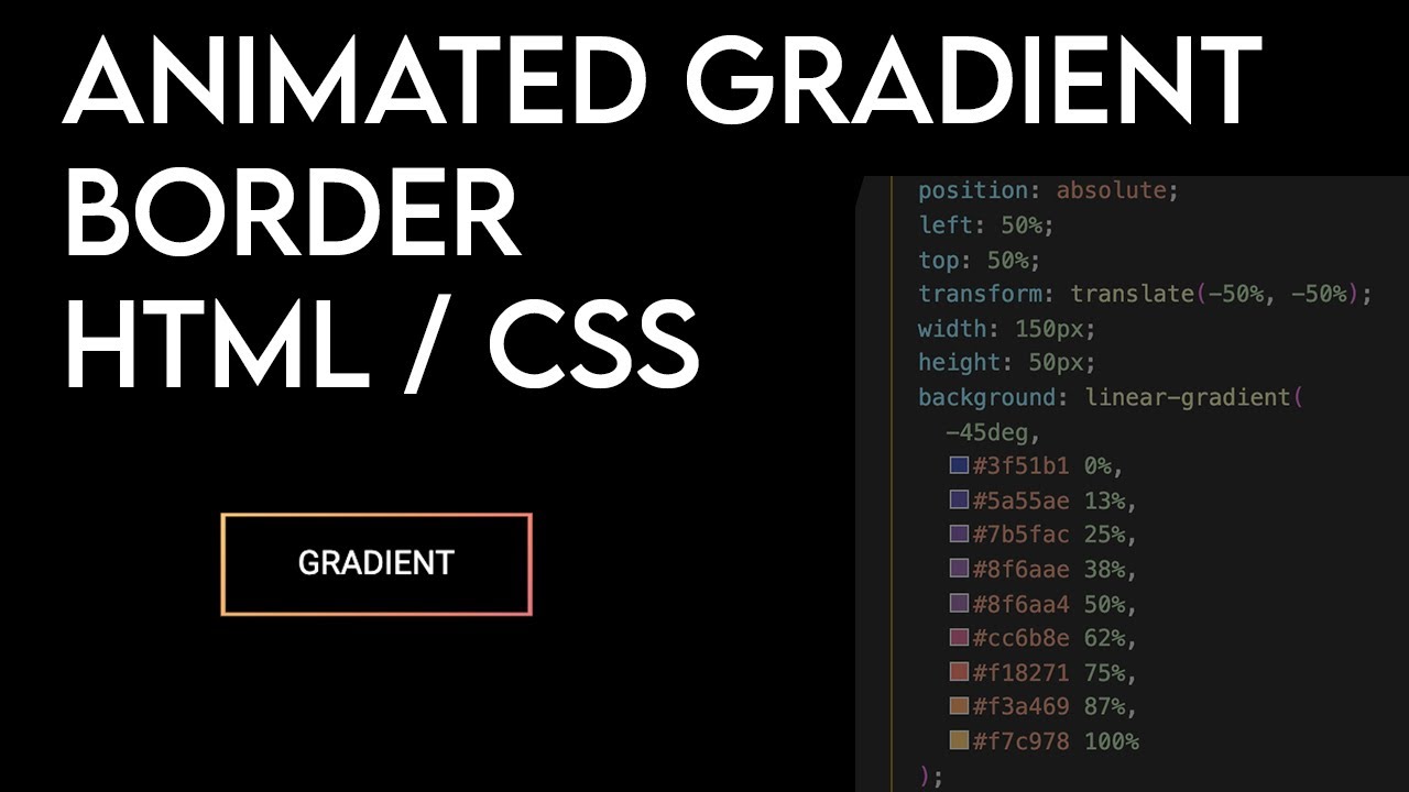 HTML / CSS: Create Animated Gradient Borders