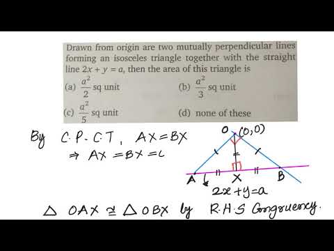 IIT JEE Sample Question - Straight lines- Area of triangle