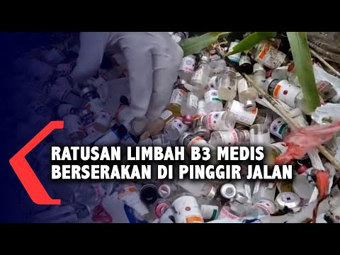 Ratusan Limbah B3 Medis Berserakan Di Pinggir Jalan