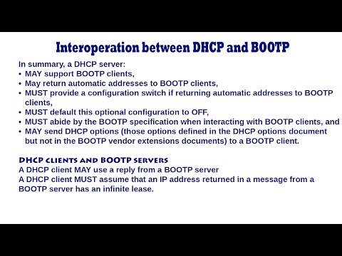 DHCP and BOOTP - Interoperation