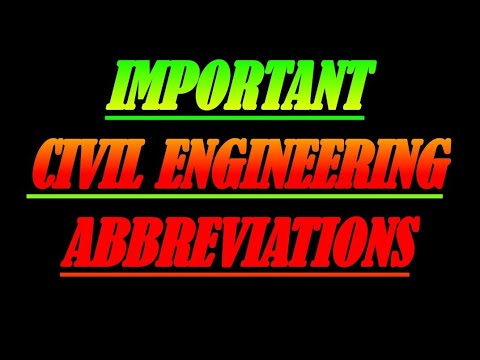 Most used abbreviation in construction industry |civil engineering videos |civil engineering skills|