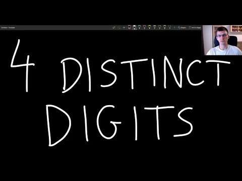 4 Distinct Digits | hard problem from Topcoder Open 2019