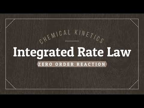 INTEGRATED RATE LAW- ZERO ORDER REACTION