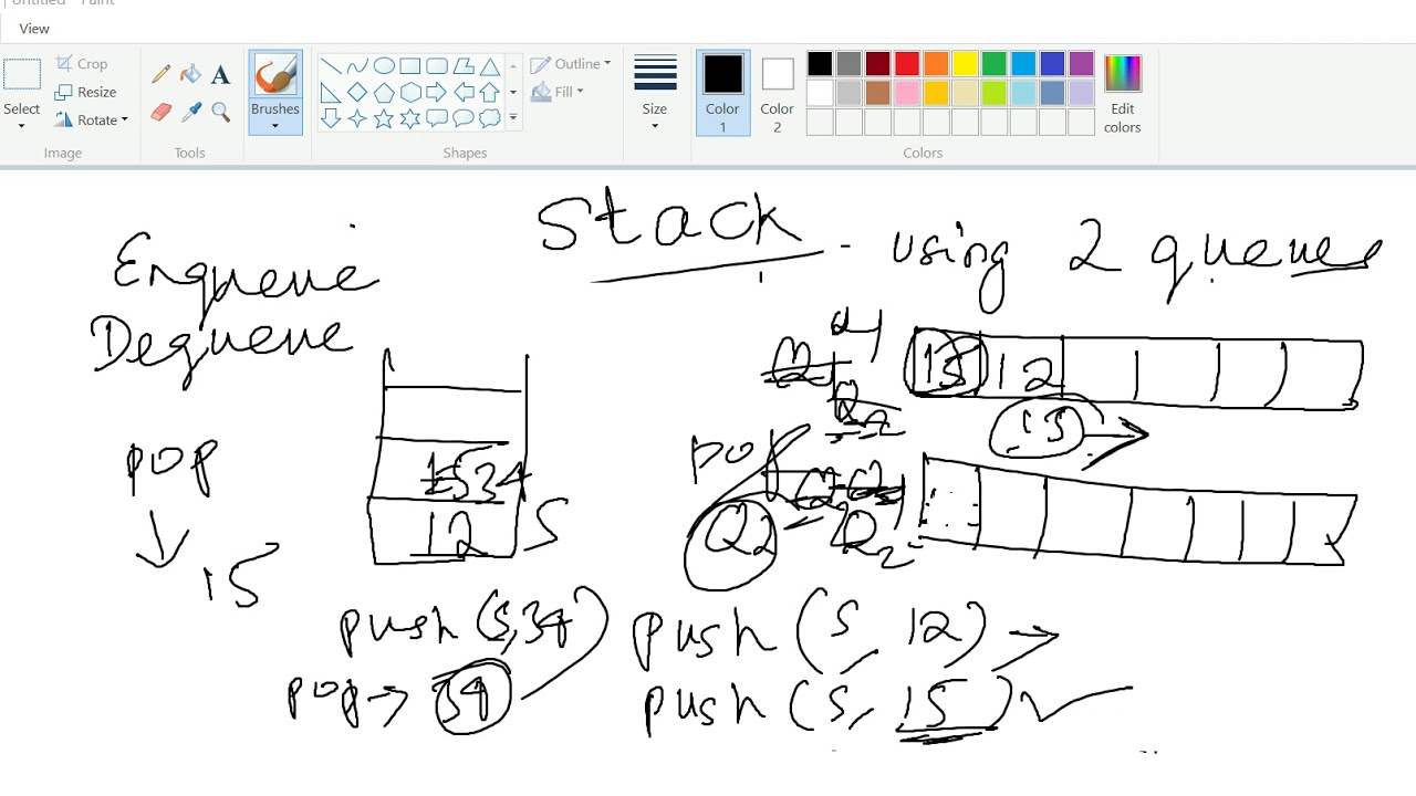 Stack implementation using 2 Queues  || Data Structures and Programming