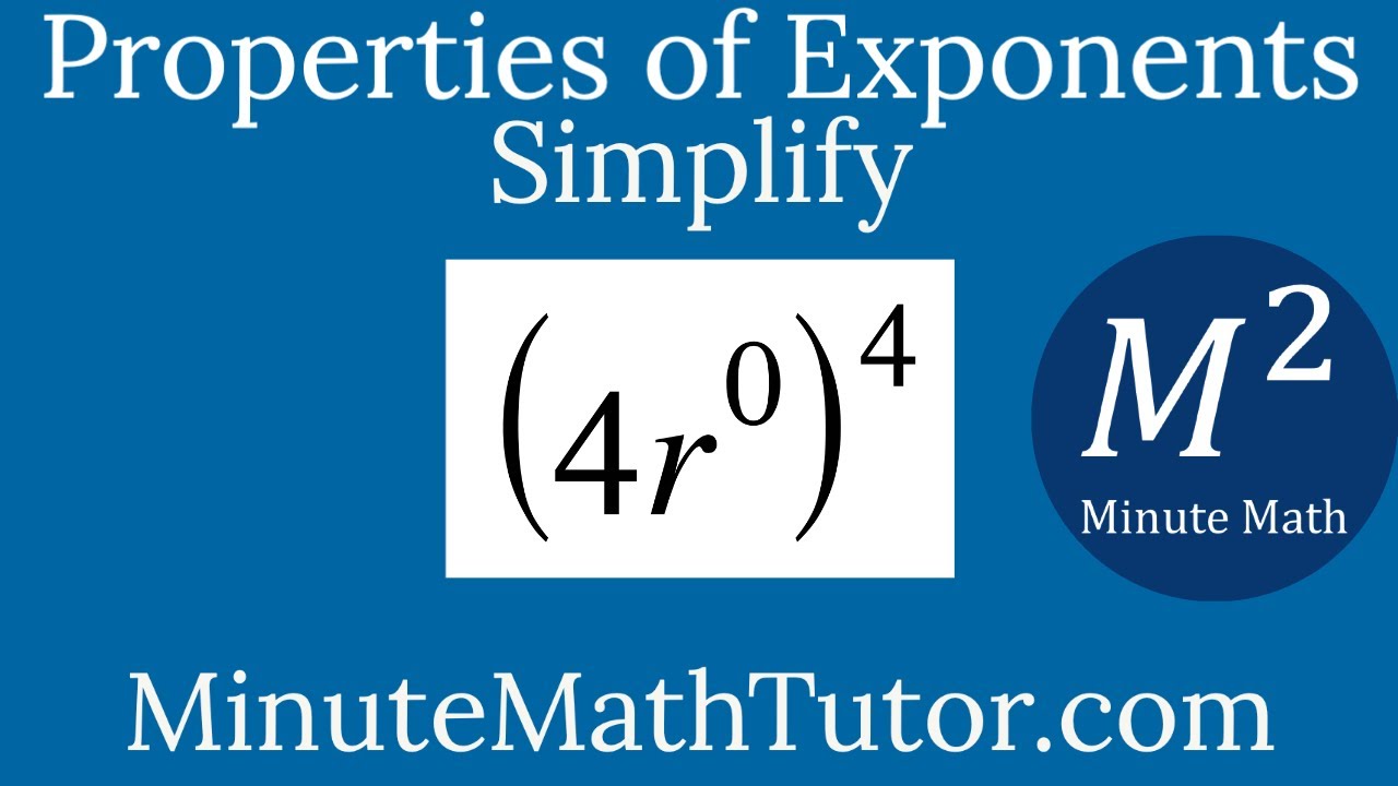 Simplify (4r^0)^4