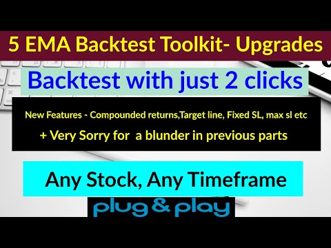 5 EMA Strategy Backtest Toolkit-3 | New version | Power of Stocks