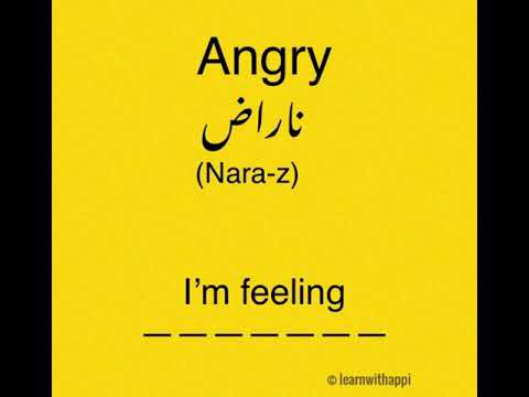How do you say “Angry” in URDU?