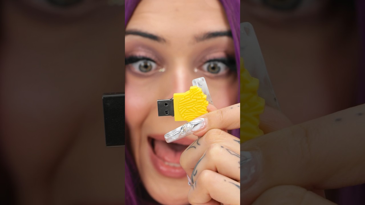 What did she find on the secret flash drive in the fries?