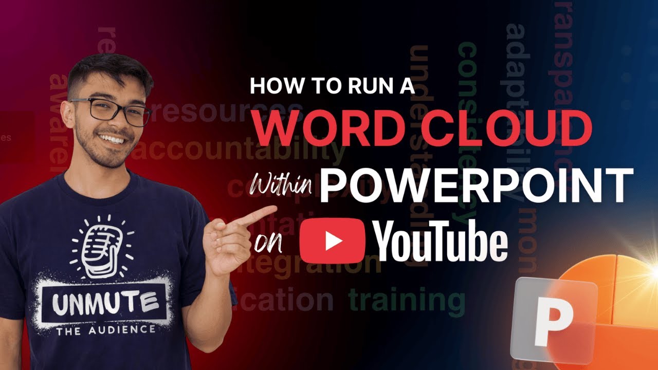 How to run a Word Cloud in PowerPoint in YouTube!