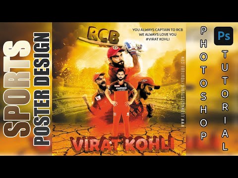 KOHLI SPORTS POSTER DESIGN#PHOTOSHOP#VIRAT#T20#CRICKET#IPL T20#RCB#INDIA#INDIANCRICKET#BLUEARMY#ABD