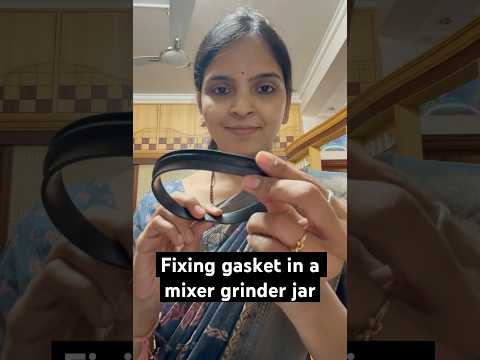 How to put a gasket in a mixer grinder jar#easy way to put ring in mixer jar#gasket#@kitchenmart