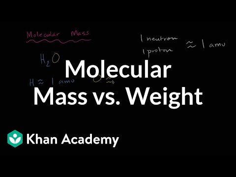 Molecular mass and molecular weight (video) | Khan Academy