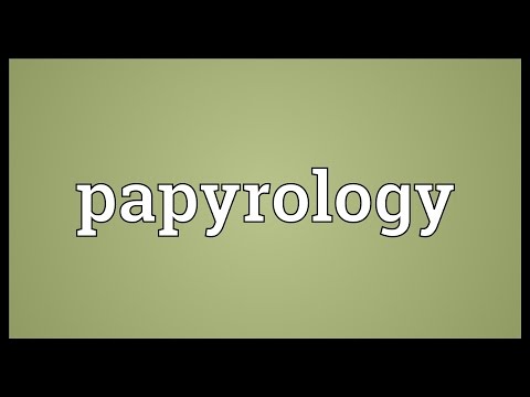 Papyrology Meaning