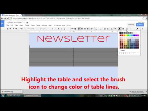 Make a Newsletter with Google Docs