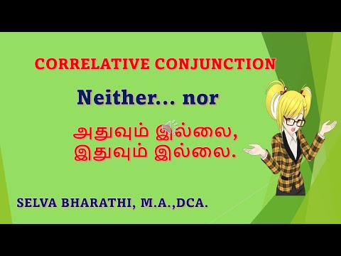 Neither... nor usage explained simply in Tamil with examples.