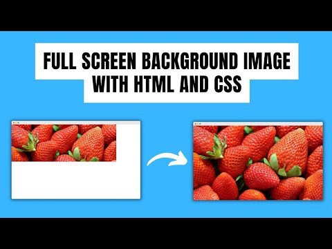 Full Screen Background Image With HTML & CSS | Responsive Full Page Background Image Using CSS