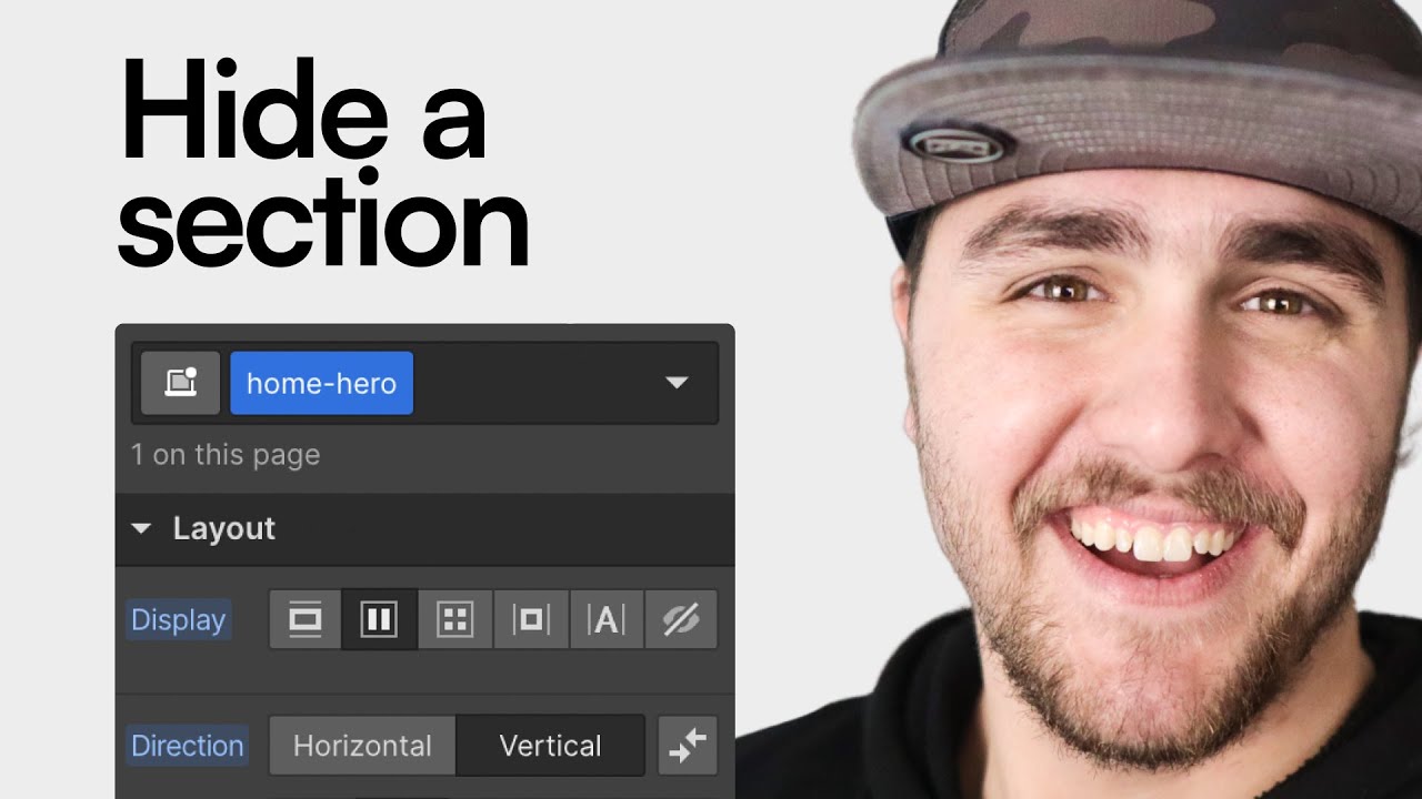 How to hide a section in Webflow