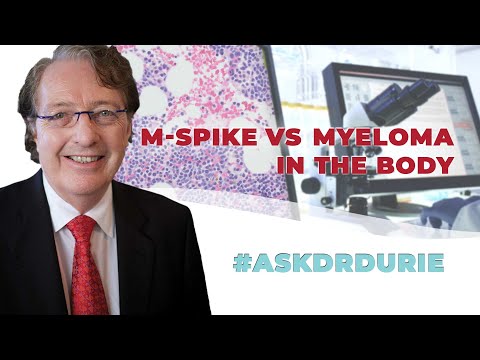 How does the M-spike correlate to the amount of myeloma protein in the body?