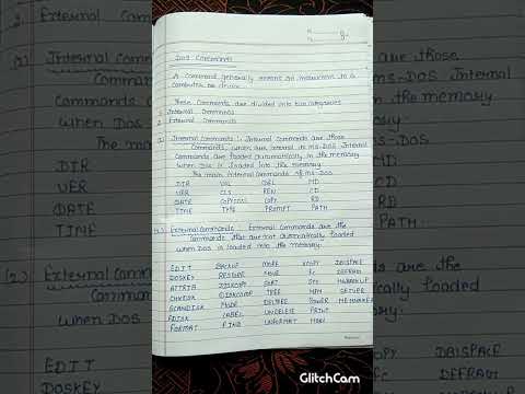 MS-DOS Command #internalcommands #externalcommands#shorts #trending
