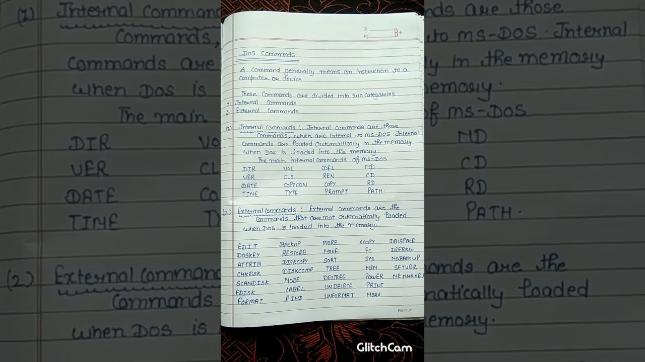 MS-DOS Command #internalcommands #externalcommands#shorts #trending
