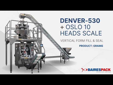 DENVER 530 - VFFS + OSLO 10 Heads Multiweigher for Grains - FAT. Bairespack USA.