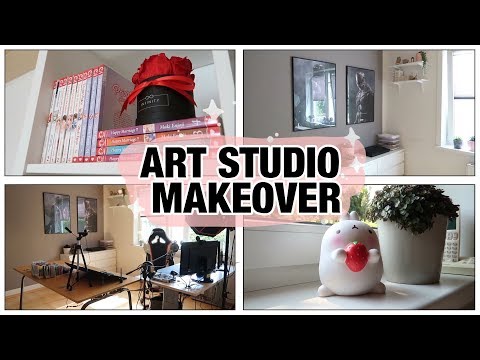 ART STUDIO MAKEOVER - My Home Office Overhaul + Room Tour!
