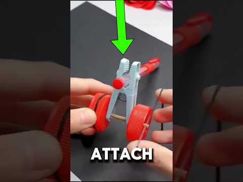 How to make a Rubber band car with easy trick🔥 #car #magic #easycraft #craft #dyi #shorts #rccar