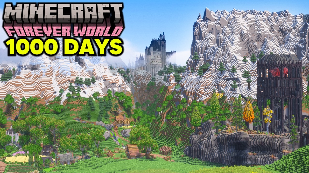 I Survived 1,000 Days in My Minecraft Forever World! [FULL MOVIE]