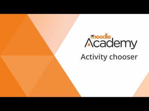 Activity chooser in Moodle