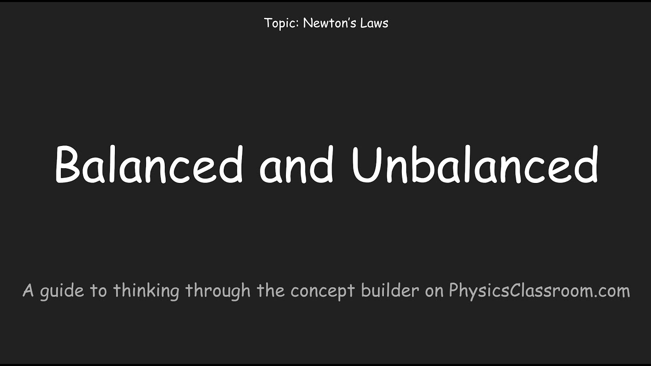 Balanced and Unbalanced  Concept Builder
