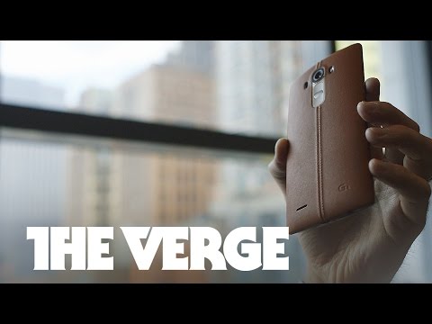 This is LG’s new leather-bound smartphone, the G4